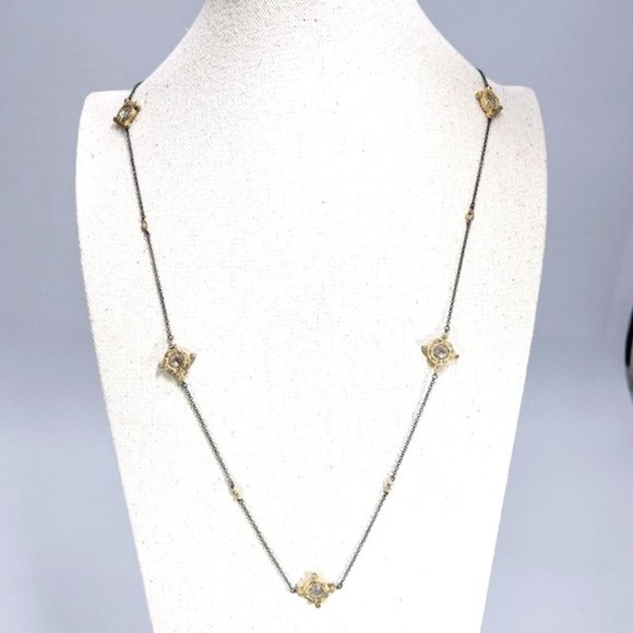 Freida Rothman | Jewelry | Freida Rothman Pave Crystal Station Necklace ...